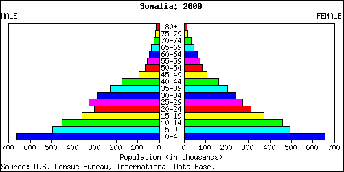 Somalia Population Pyramid For 2013